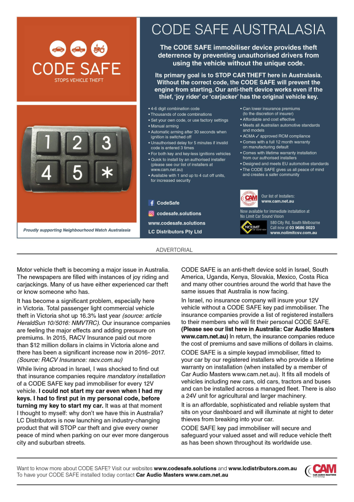 Unique Code Safe Australasia- Code Safe Solutions